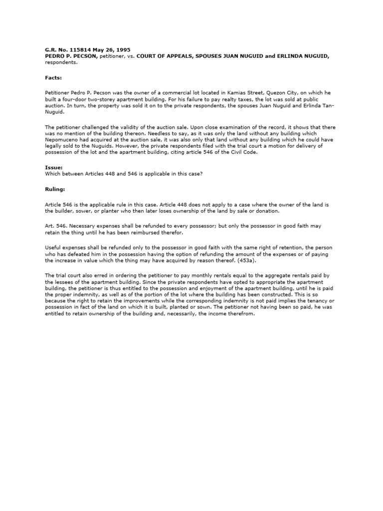 PECSON V CA - Week 8 | PDF