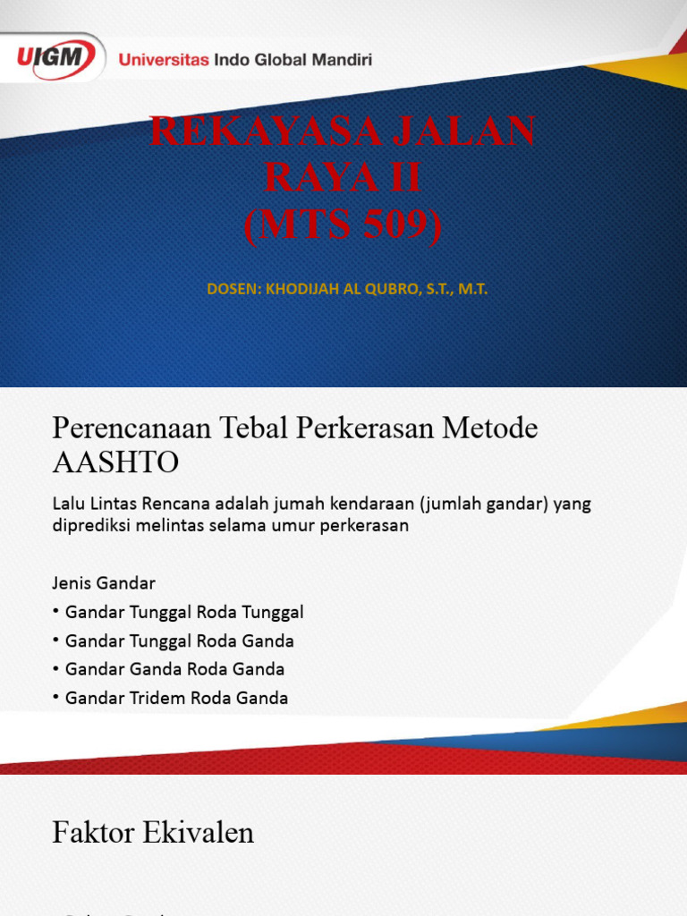 Perkerasan Lentur AASHTO | PDF