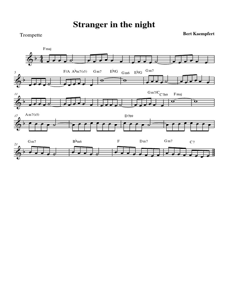 Stranger in The Night Trompette | PDF