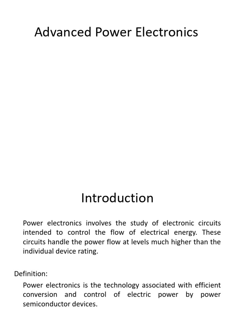 Power Electronics Devices | PDF | Computers | Technology & Engineering