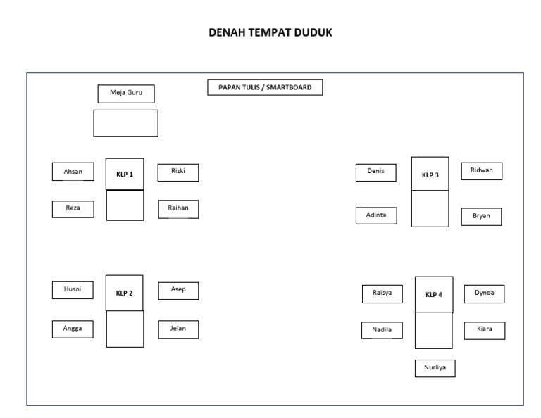 Denah Tempat Duduk Open Lesson-1 | PDF