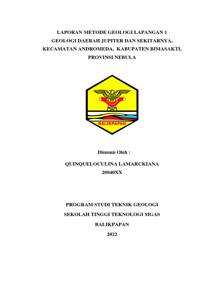 Format Laporan Metode Geologi Lapangan 1 | PDF