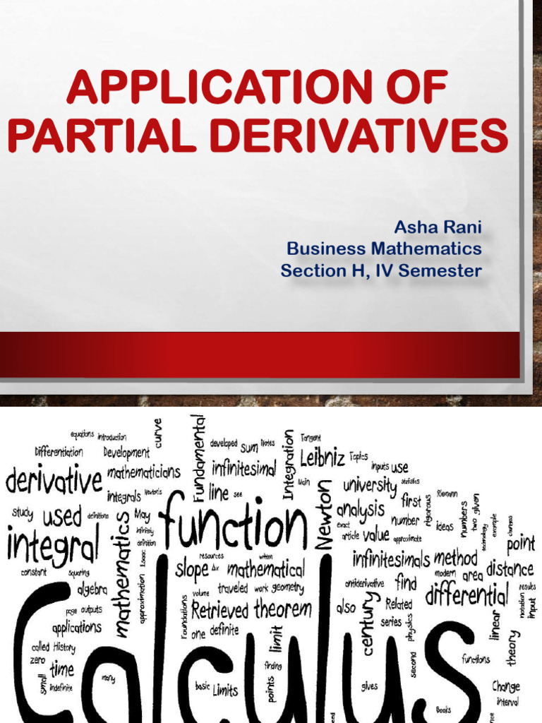 Partial Derivatives | PDF | Derivative | Production Function