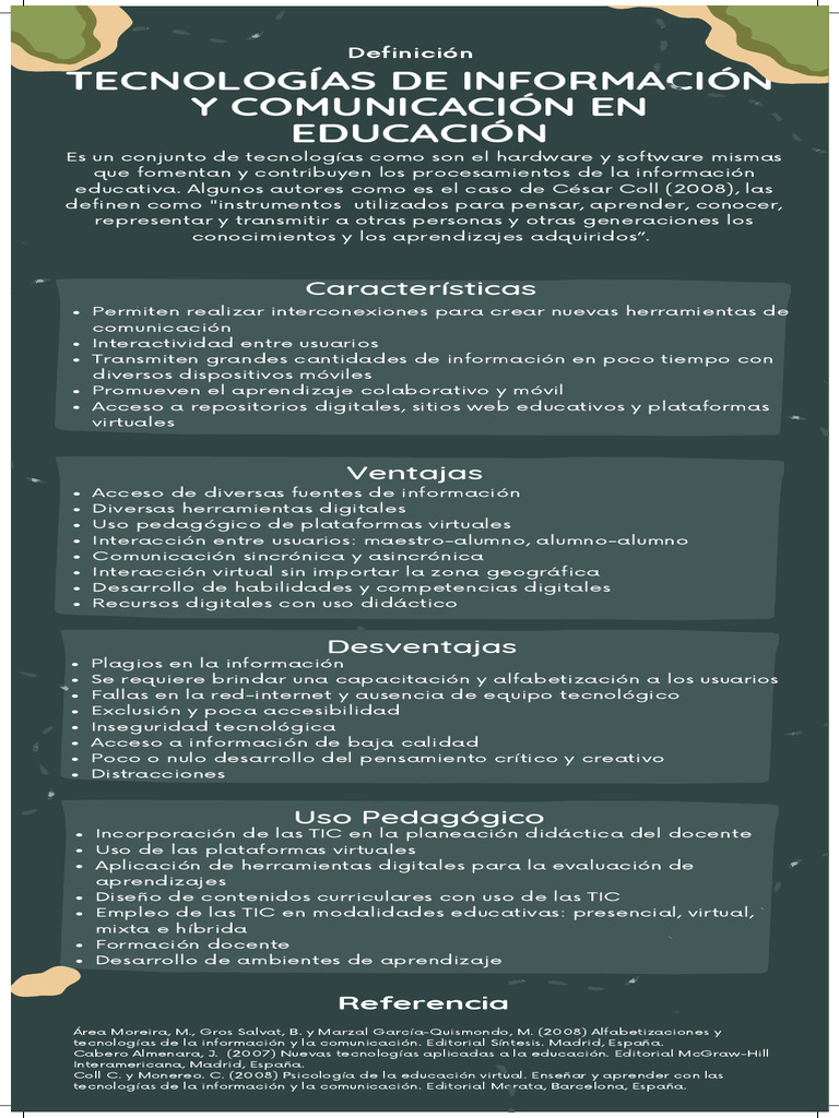 Tema. 1 Infografía Tic en Educación | PDF | Tecnología de información y ...