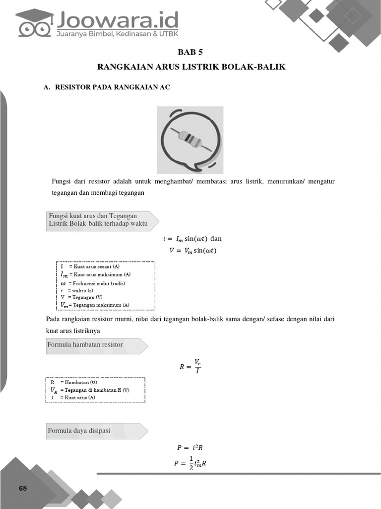 Daya Disipasi pada Rangkaian AC | PDF