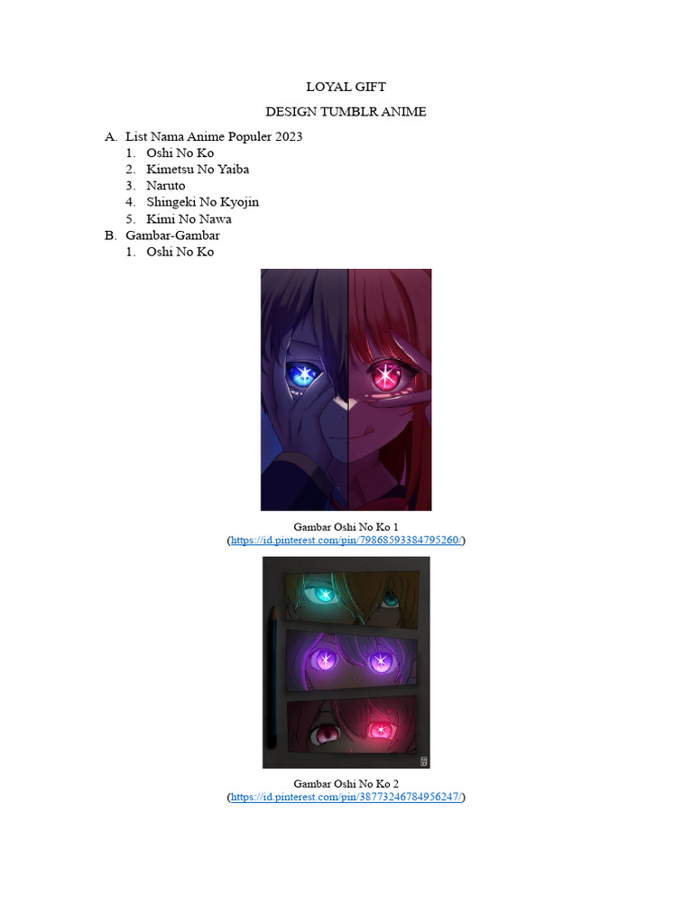 Loyal Gift Anime | PDF