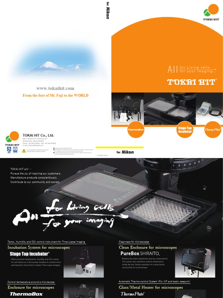 Tokai Hit Thermoplate Incubator Guide | PDF