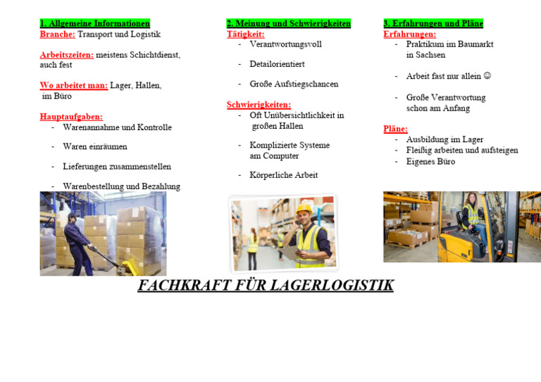 Plakat Fachkraft Lagerlogistik | PDF