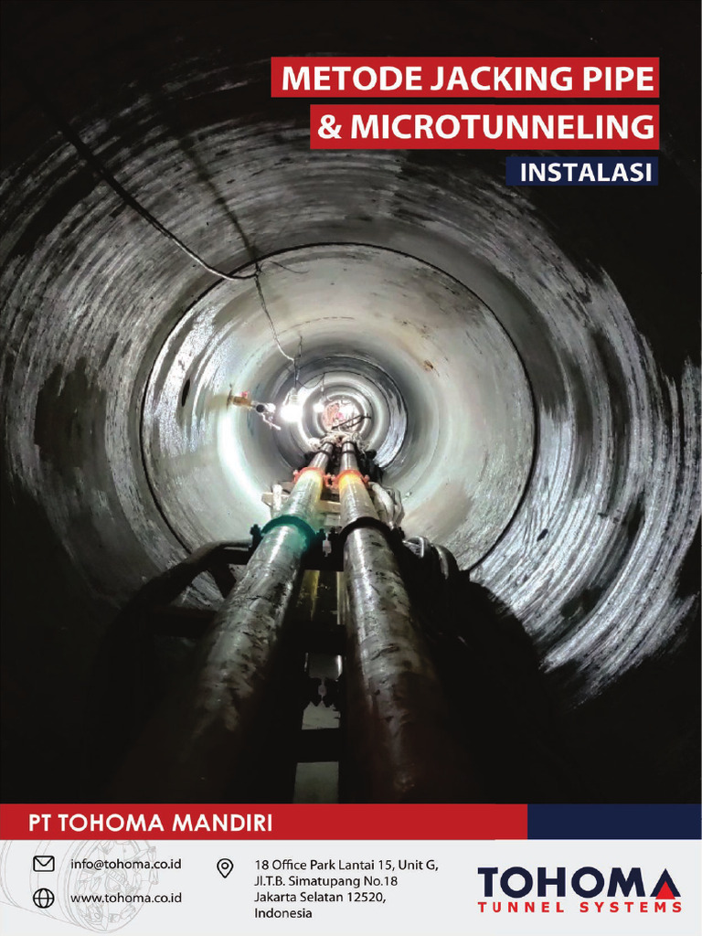 PT Tohoma Mandiri General Metode Kerja Microtunneling Jacking | PDF