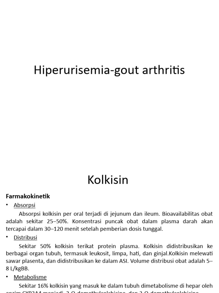 Hiperurisemia Gout Arthritis | PDF