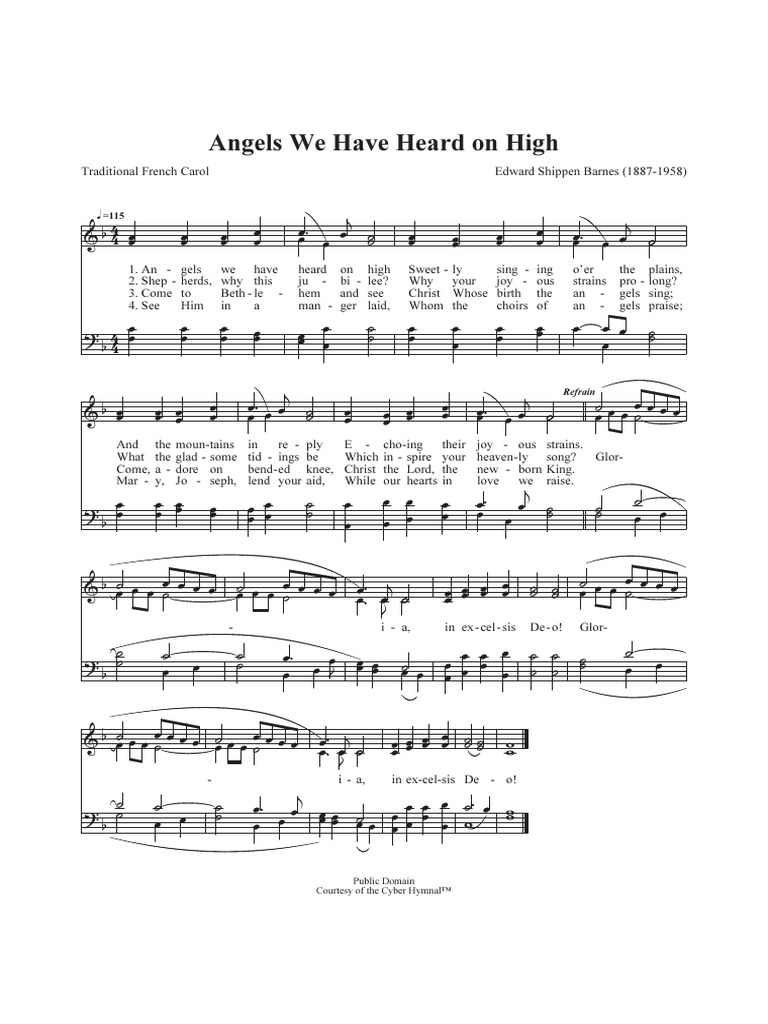 Angels We Have Heard on High Lyrics | PDF