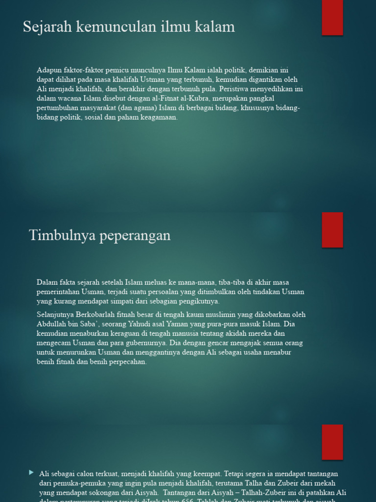 Sejarah Kemunculan Ilmu Kalam | PDF