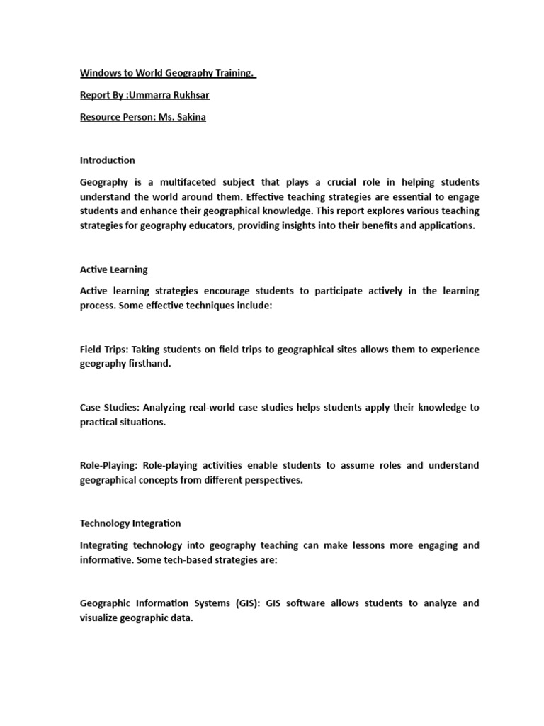 Windows To World Geography | PDF | Geography | Project Based Learning