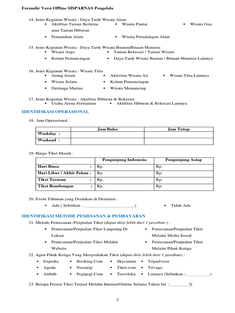 Formulir DTW - Offline Surveyor Pengelola Baru | PDF