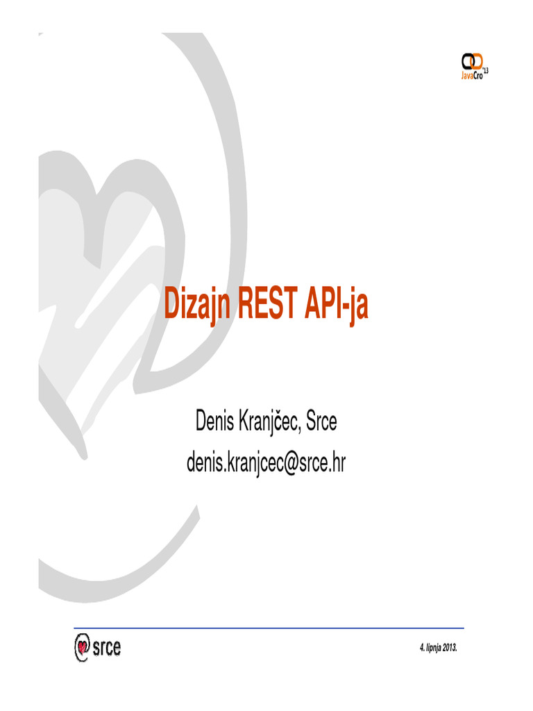 Rest API Design Denis Kranjc48dec Srce | PDF