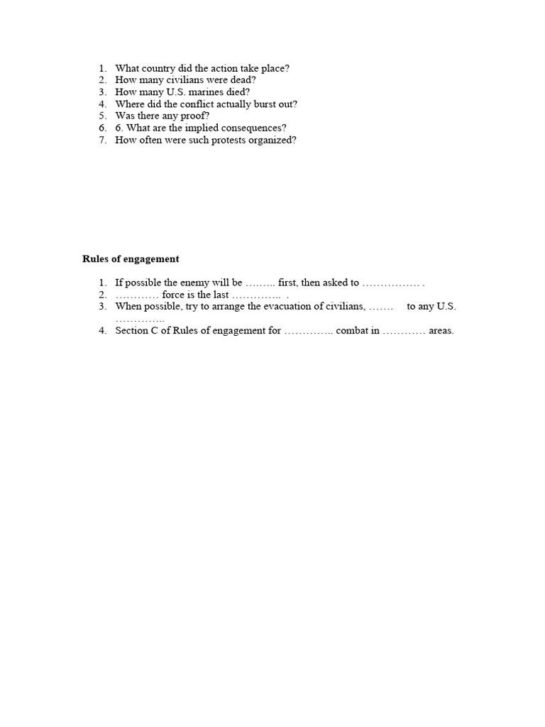 Rules of Engagement | PDF