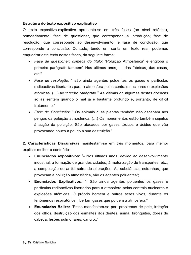 Estrutura Do Texto Expositivo Explicativo | PDF | Tecnologia e Engenharia