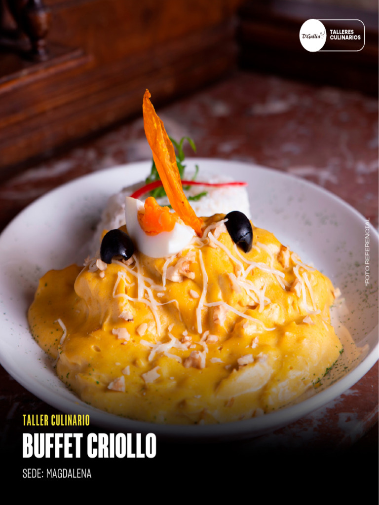 Brochure Buffet Criollo | PDF | Alimentos | Cocina