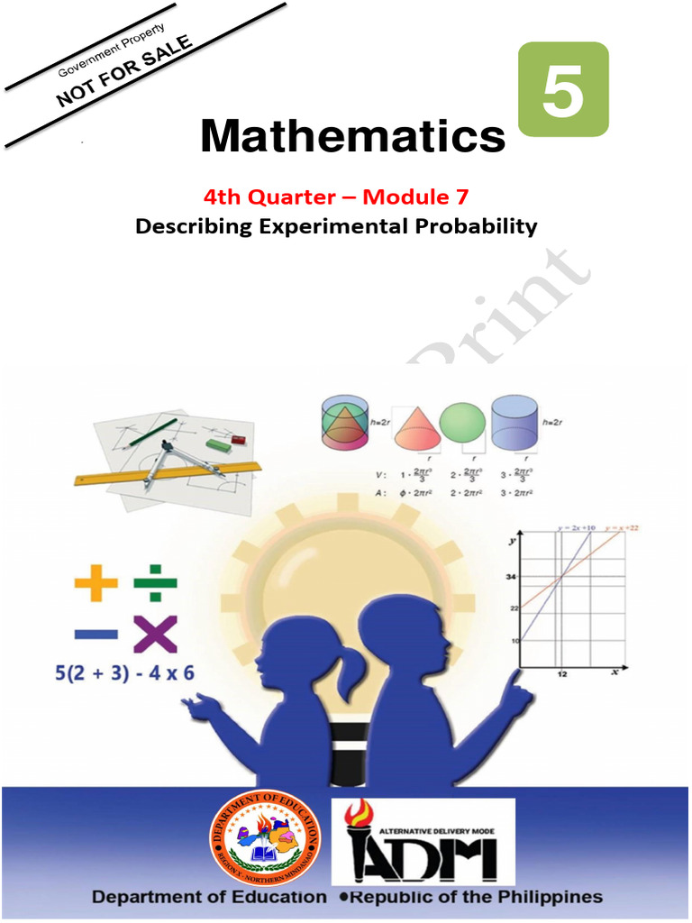 Math5 Q4 Mod7 Describing Experimental Probabilty v5 | PDF | Odds | Probability