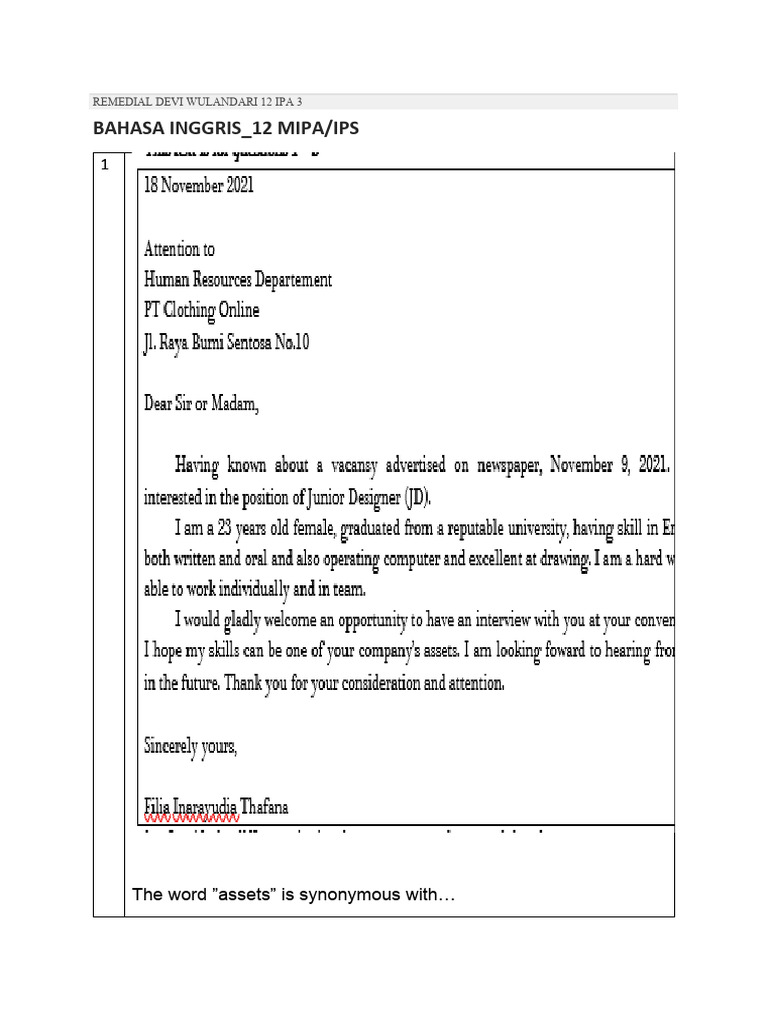 Eduka Format Soal 40 - Inggris - 12 - Aslm | PDF