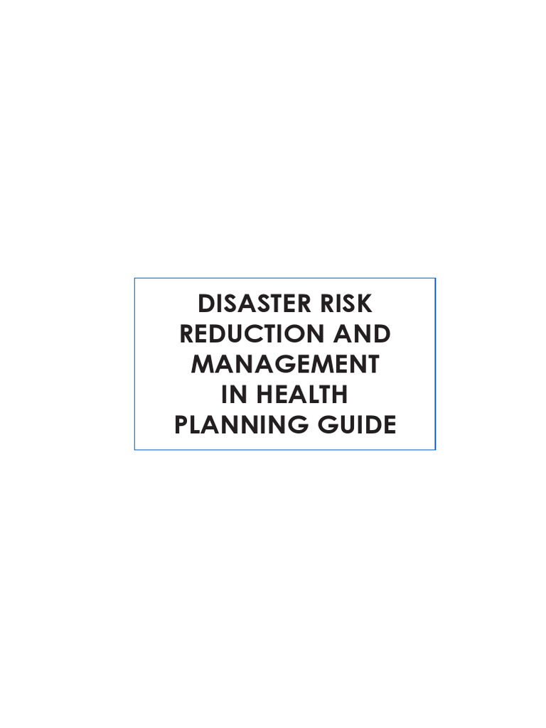Doh DRRMH Planning Guide Inside | PDF