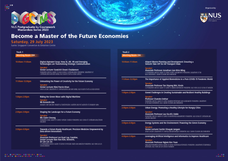 NUS PGCMS 2023 Programme Agenda | PDF