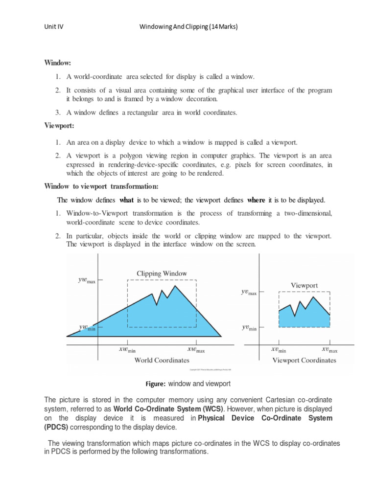 CGR-Unit 4 | PDF | 2 D Computer Graphics | Window (Computing)