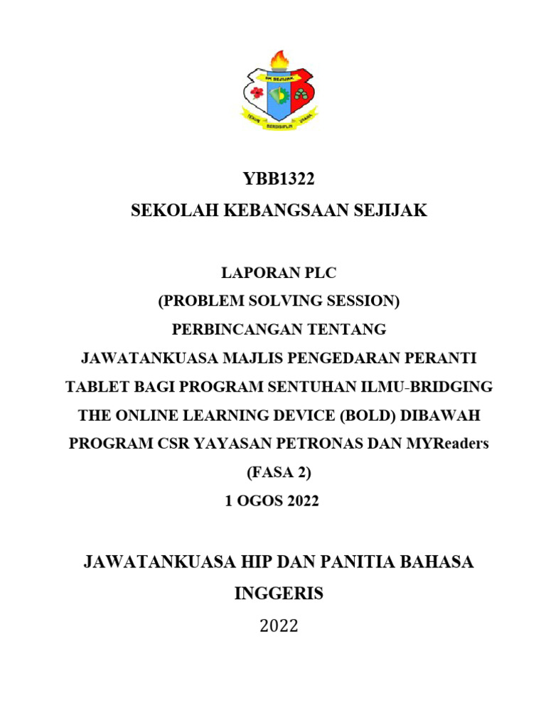 Laporan PLC BOLD FASA 2 | PDF