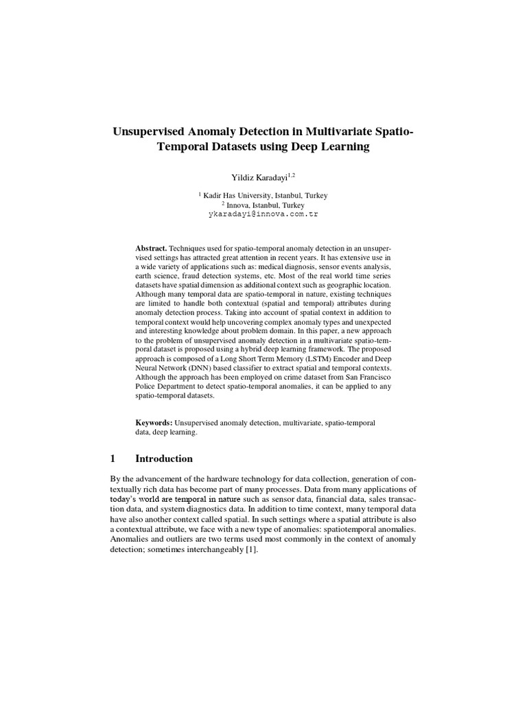 Unsupervised Anomaly Detection in Multiv | PDF Unsupervised Anomaly Detection in Multiv | PDF