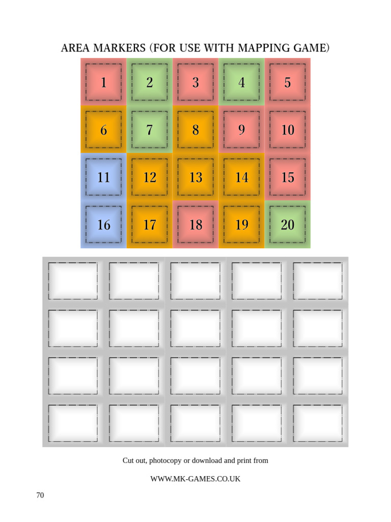 Mapping Game Area Markers | PDF