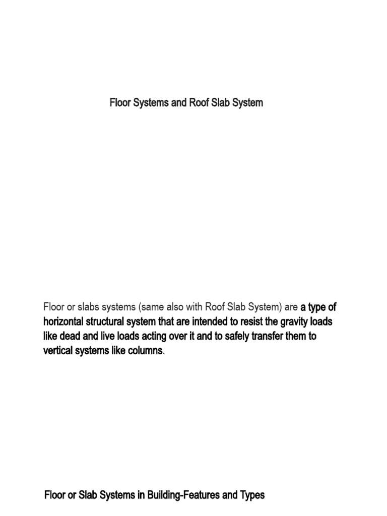 Floor and Roof Slab Systems Overview | PDF | Beam (Structure ...