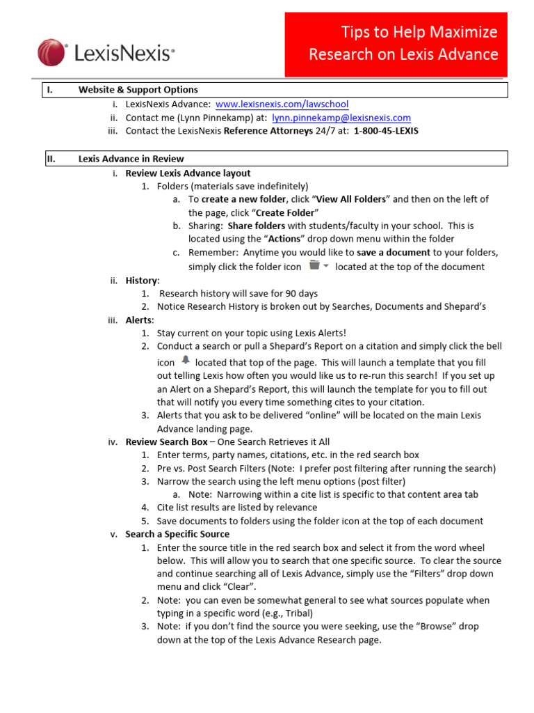 Lexis Advance Training | PDF