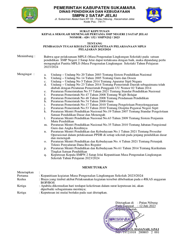 SK MPLS 2023-2024 | PDF