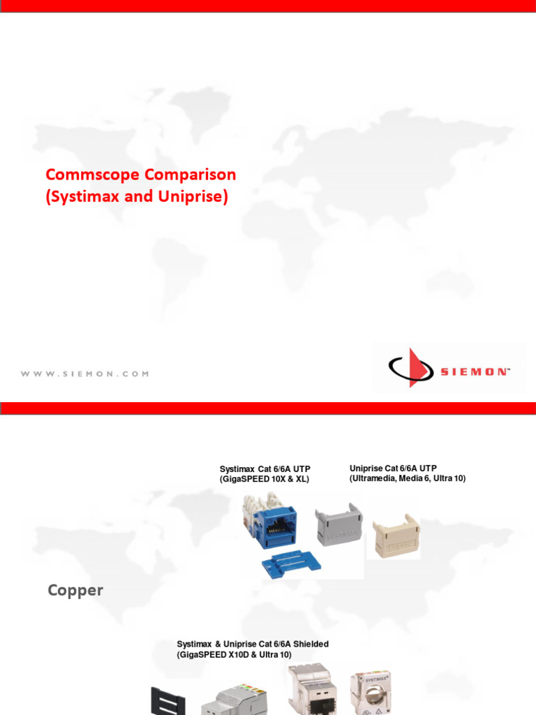 Commscope Comparison - Systimax and Uniprise | PDF