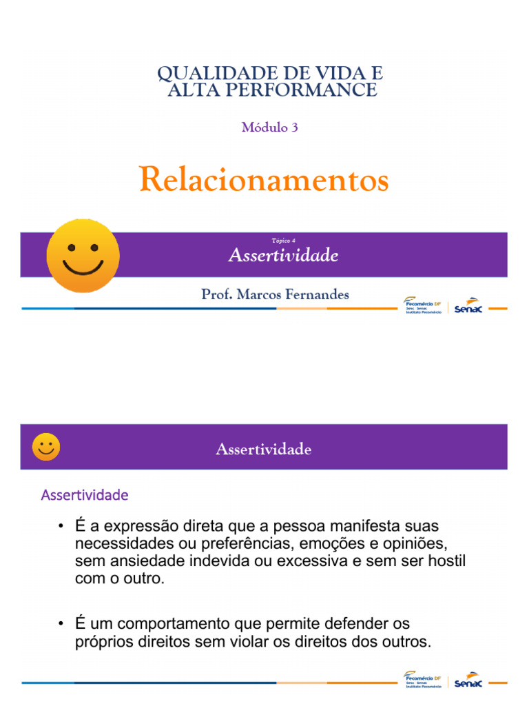 M3T4 - Assertividade - Slides | PDF
