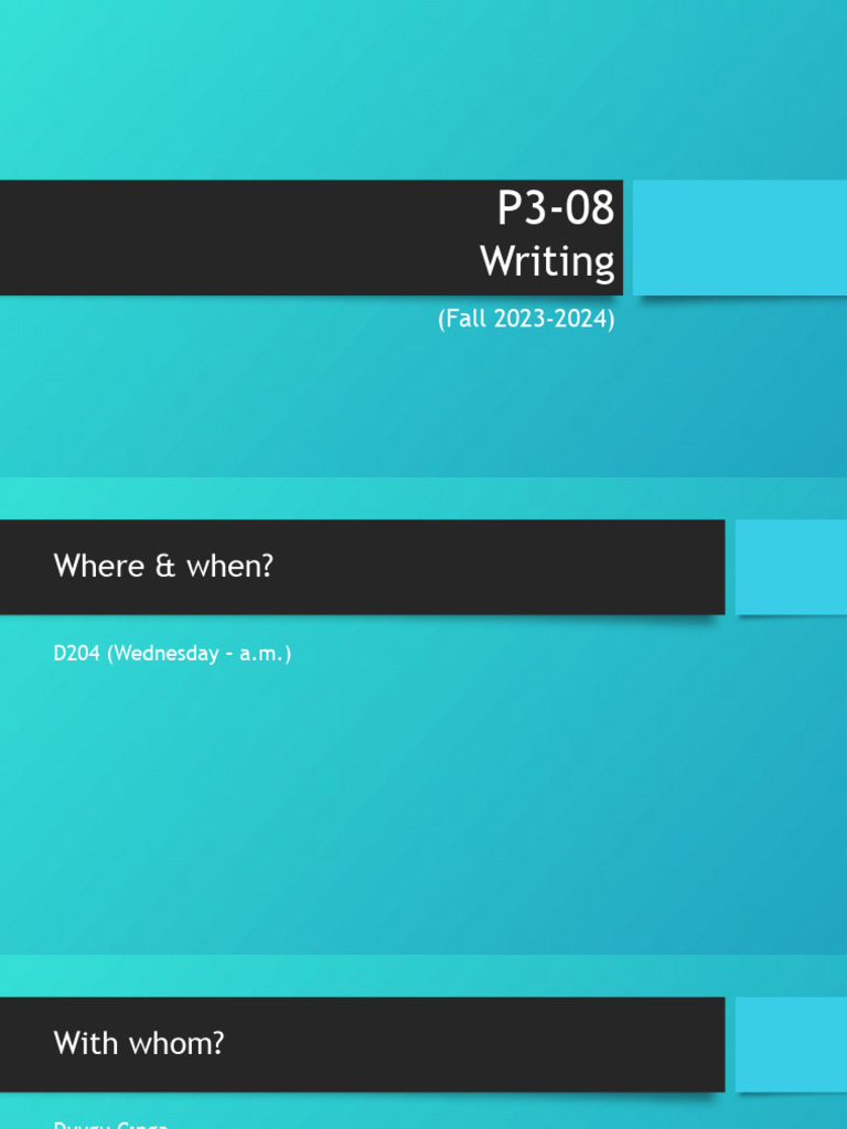 P3-08 Writing (1st Lesson) | PDF