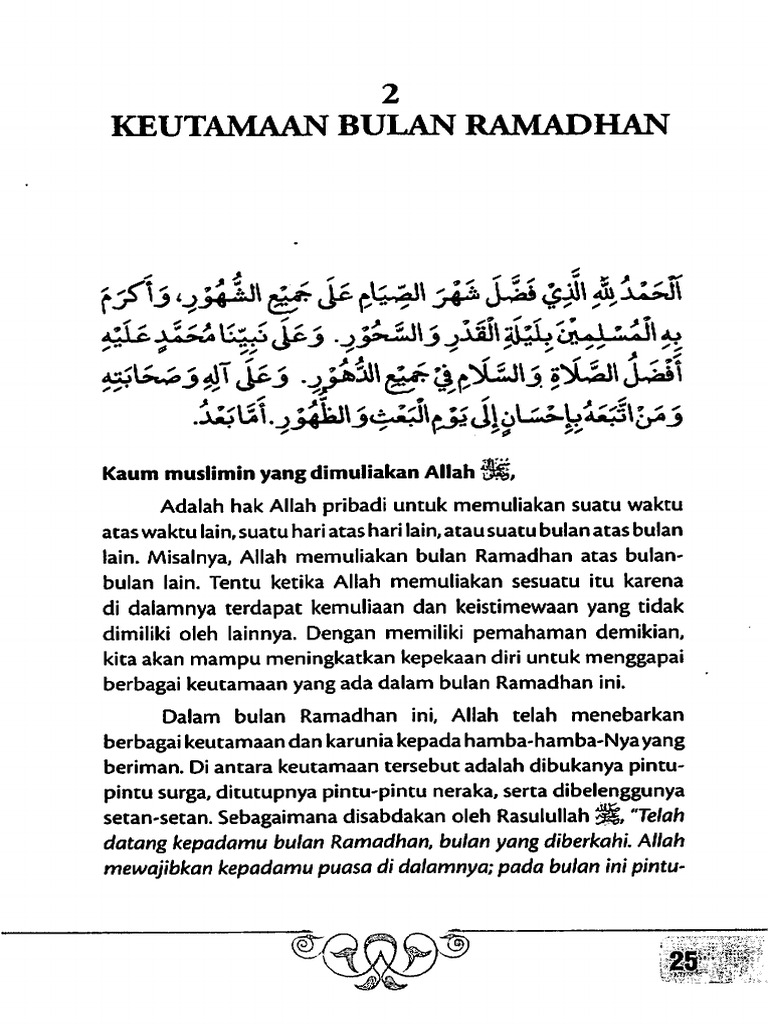 Kultum - Keutamaan Bulan Ramadhan | PDF