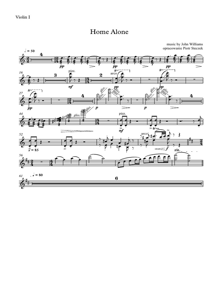 Home Alone - Violin I | PDF
