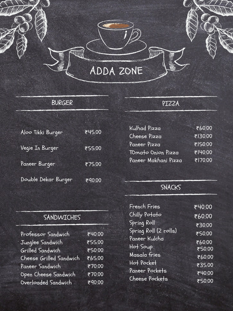 Adda Zone: Burger Pizza | PDF | Hamburgers | French Fries