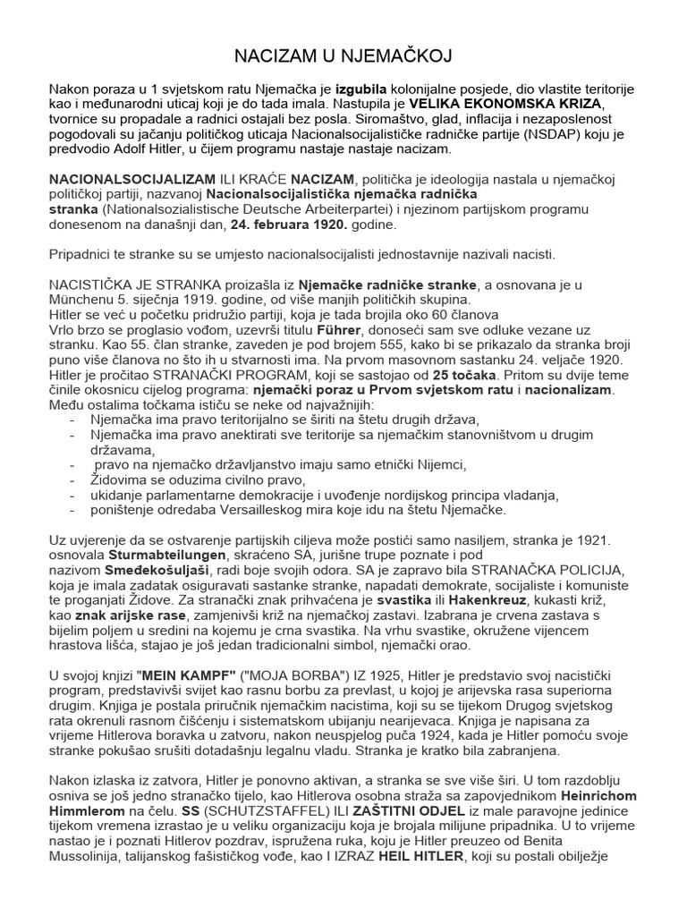 Nacizam U Njemačkoj | PDF