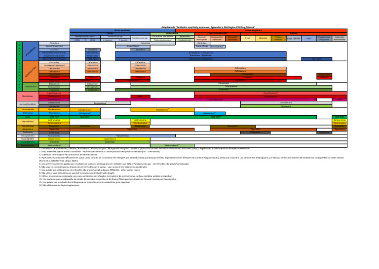 Espectro Antimicrobianos Básico | PDF | Penicilina | Staphylococcus ...