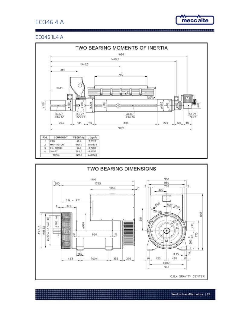 Alternateur Eco 46 1L4 | PDF