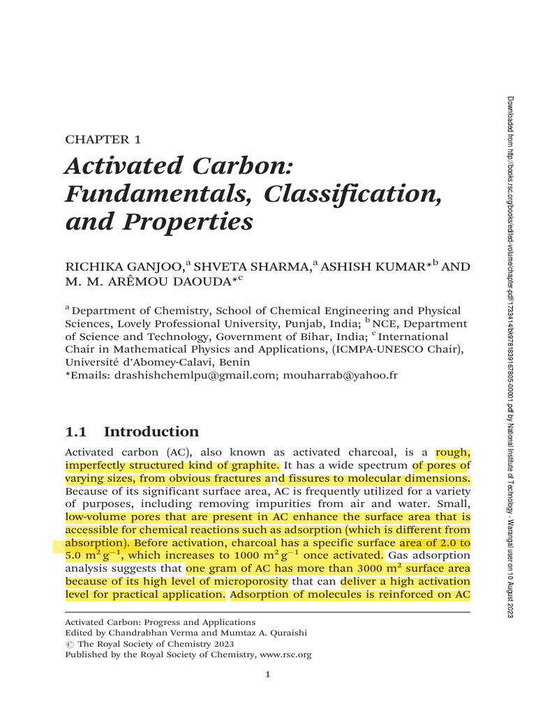 Activated Carbon Review Paper | PDF Activated Carbon Review Paper | PDF