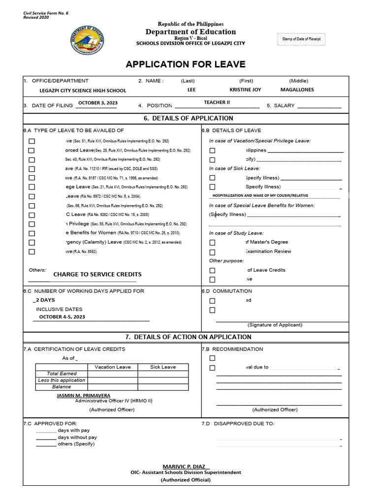 Leave Form | PDF | Parental Leave | Childbirth