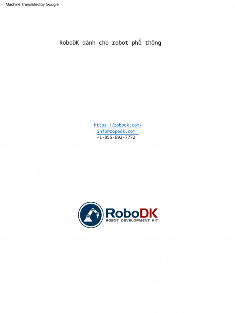 RoboDK Doc en Robots Universal Robots Dịch | PDF