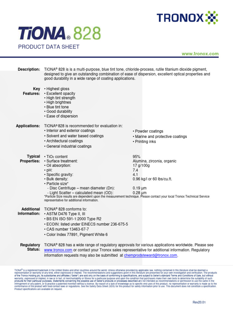 TiONA 828 | PDF | Technology & Engineering