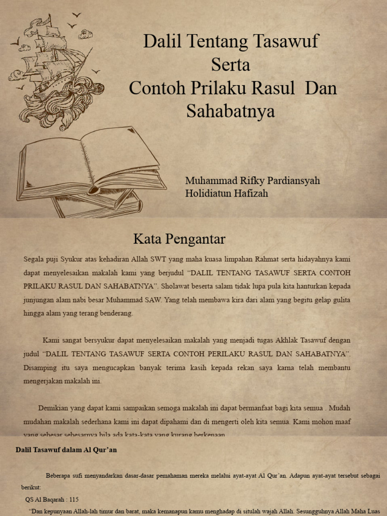 Dalil Tasawuf & Contoh Perilaku Rasul | PDF