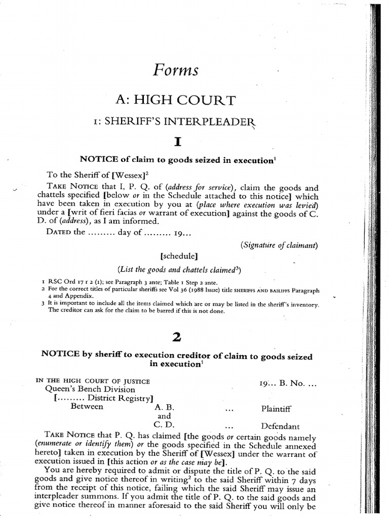 Forms - Interpleader | PDF