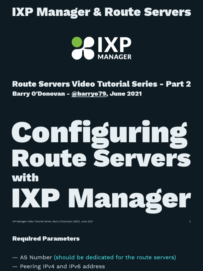 Configuring Route Servers with IXP Manager | PDF | Computers