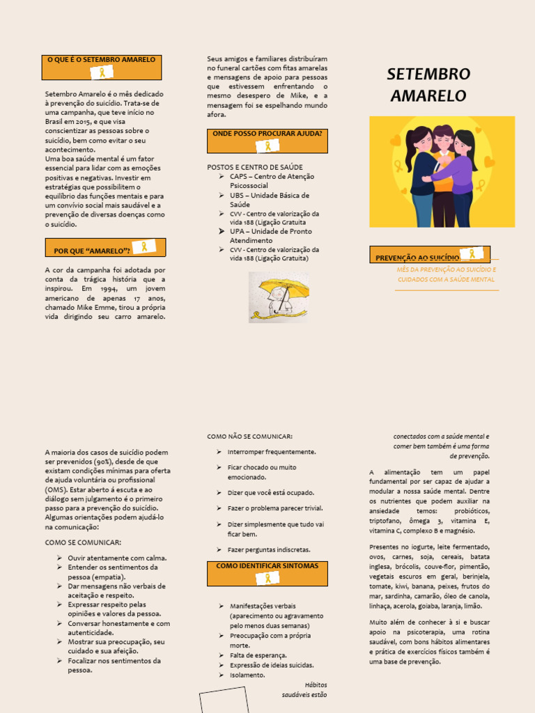 Folder Setembro Amarelo | PDF